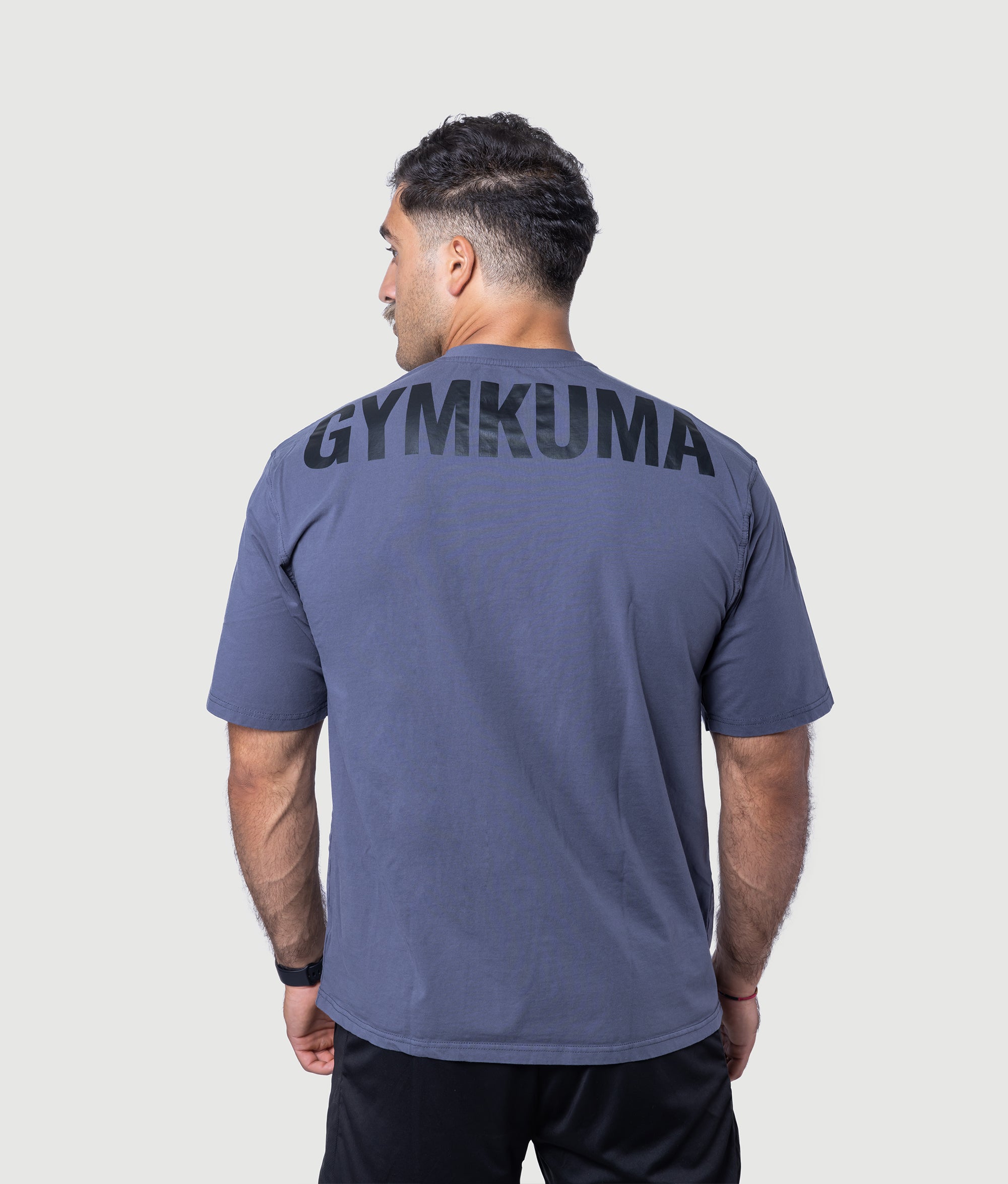 Iron oversized T-shirt - Gray/Black | GYMKUMA
